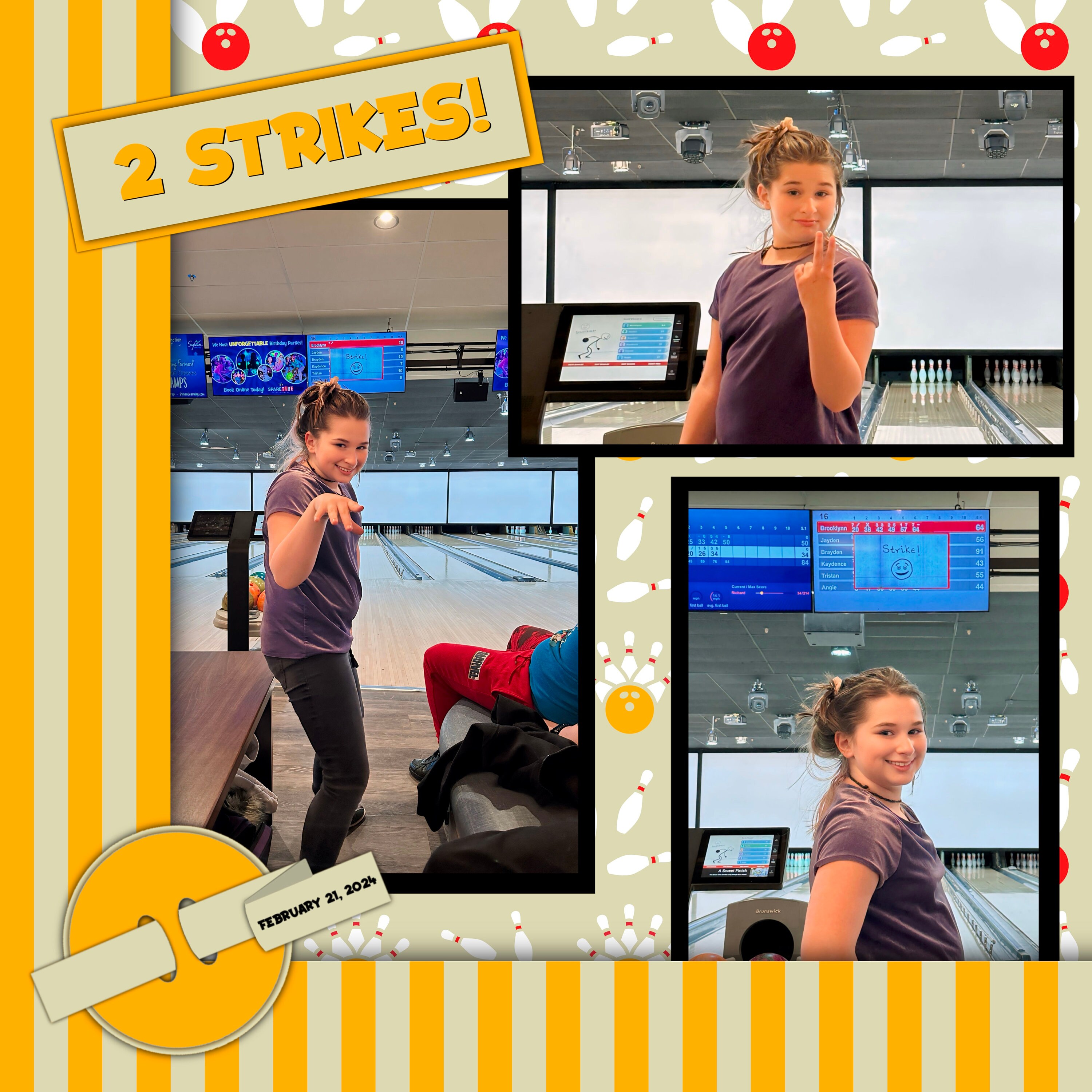 Bowling Pin Sports Strike Seamless Pattern Design Background Digital ...