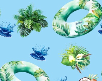 Swim Swimming Flip Flops Tubing Ocean Seamless Water Beach Nature ...