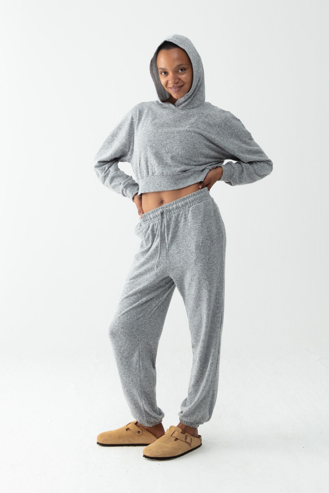 Sustainable Comfy Lounge Set by Snugbrandwear – Silver Soft Eco ...