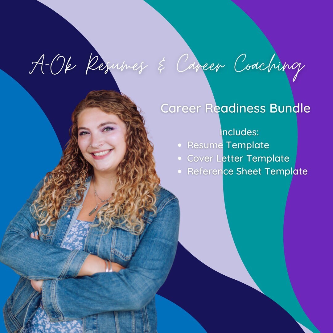 Career Readiness Bundle Resume Cover Letter Reference - Etsy