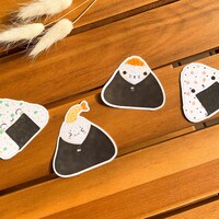 Onigiri Rice Ball Sticker, Cute Kawaii Japanese Food Sticker, Asian ...