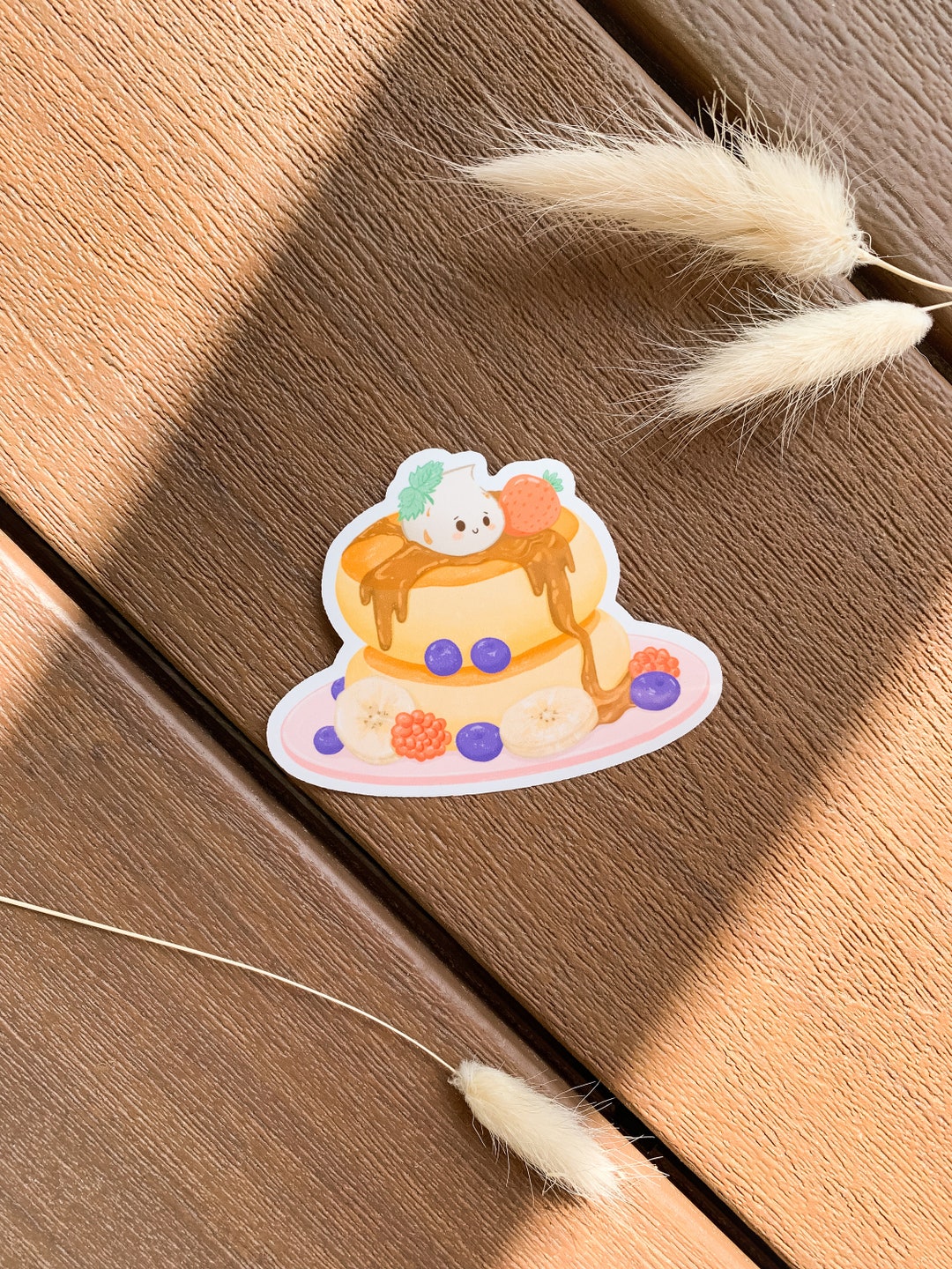 Soufflé Pancake Sticker | Cute Food - Dessert Food - Regular Glossy ...