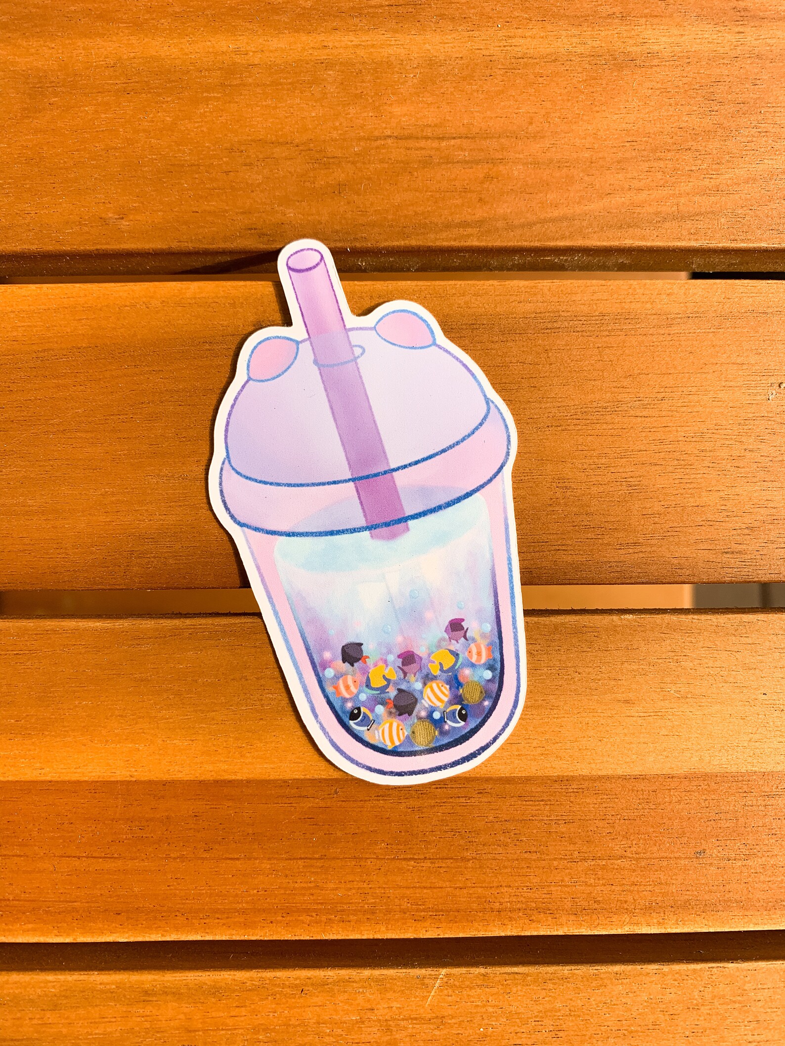 Boba Tea Sticker Cute Food Asian Drink Regular Glossy - Etsy