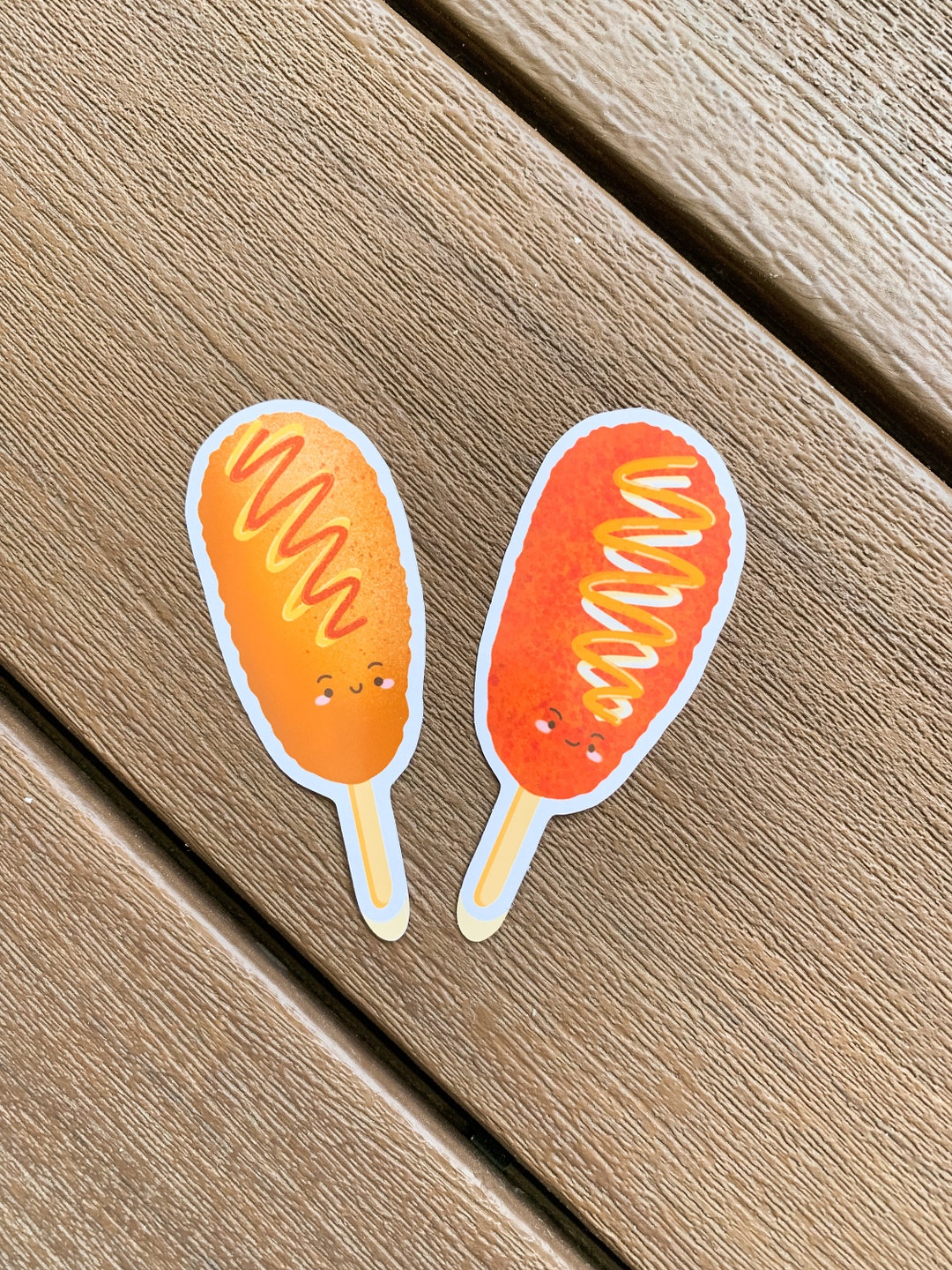 Korean Corn Dog Stickers (set of 2) | Cute Asian Street Food - Regular ...