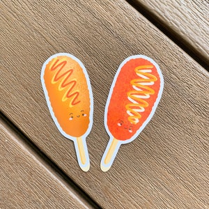 Korean Corn Dog Stickers (set of 2) | Cute Asian Street Food - Regular ...