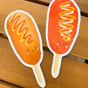 Korean Corn Dog Stickers (set of 2) | Cute Asian Street Food - Regular ...