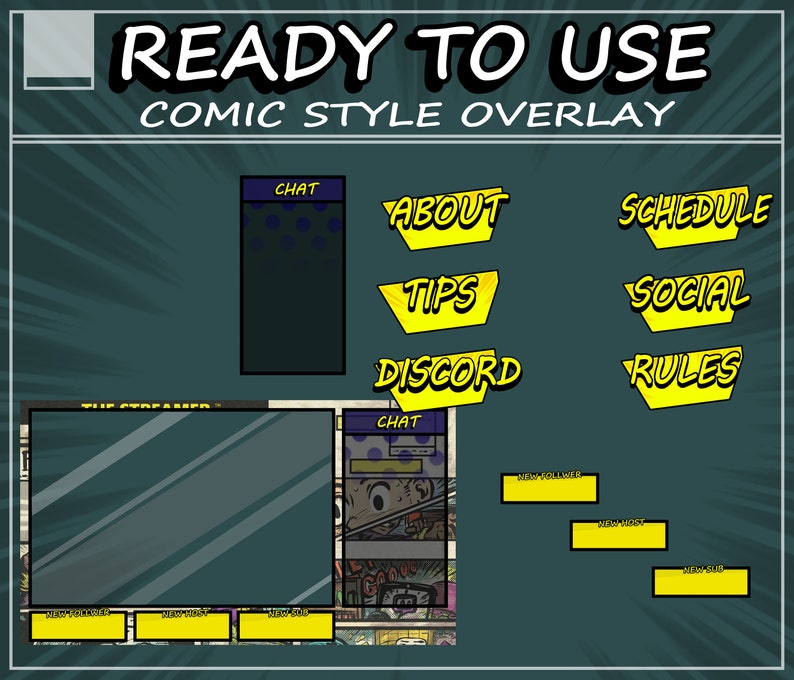 Vintage Comic Overlay - Etsy