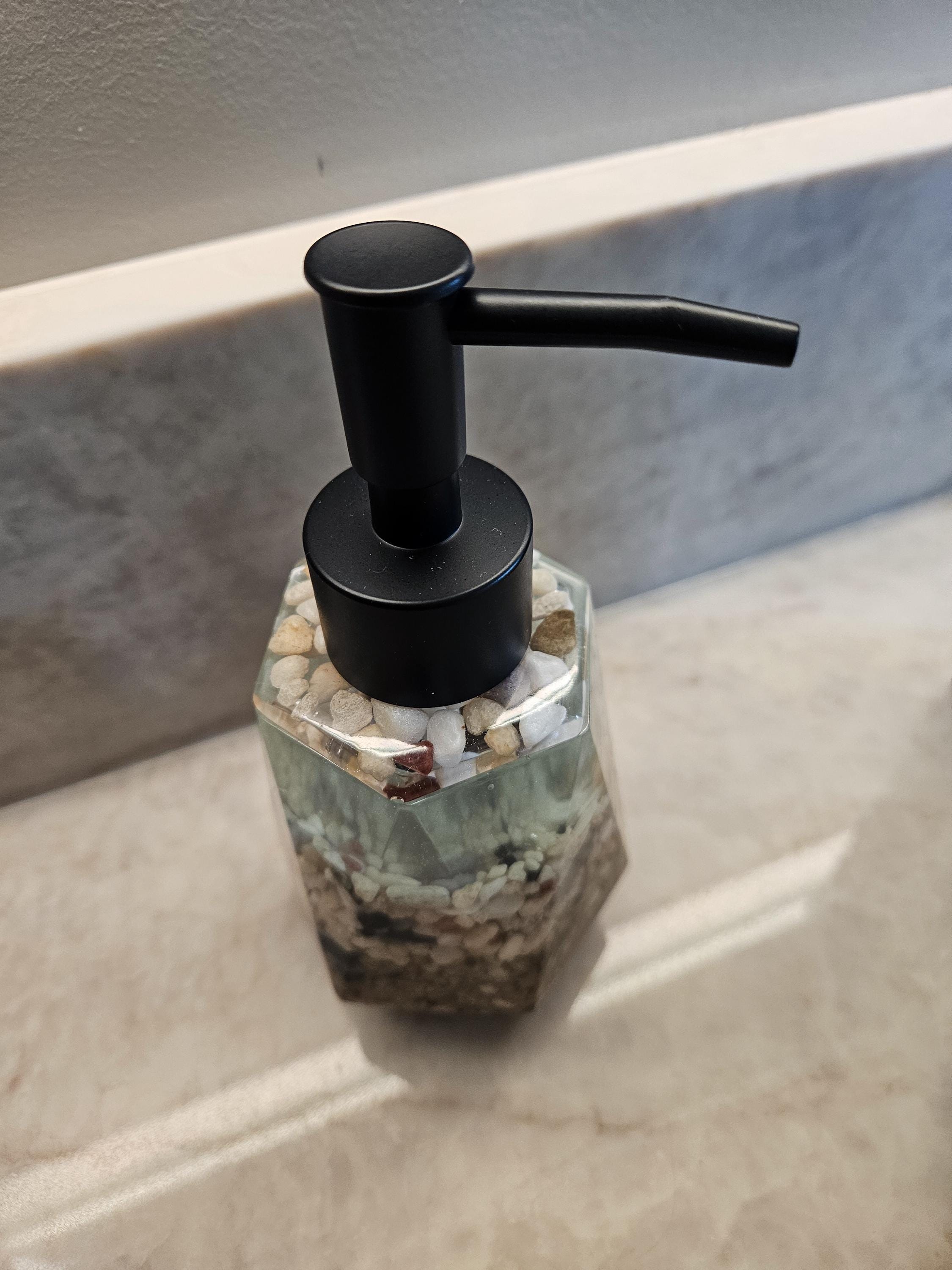 Pebble Rocks Soap Dispenser – Coastal Bathroom Decor - Etsy