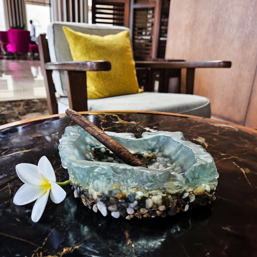 Wave Resin Ashtray – Coastal Handmade Ashtray – Ocean-inspired Incense ...