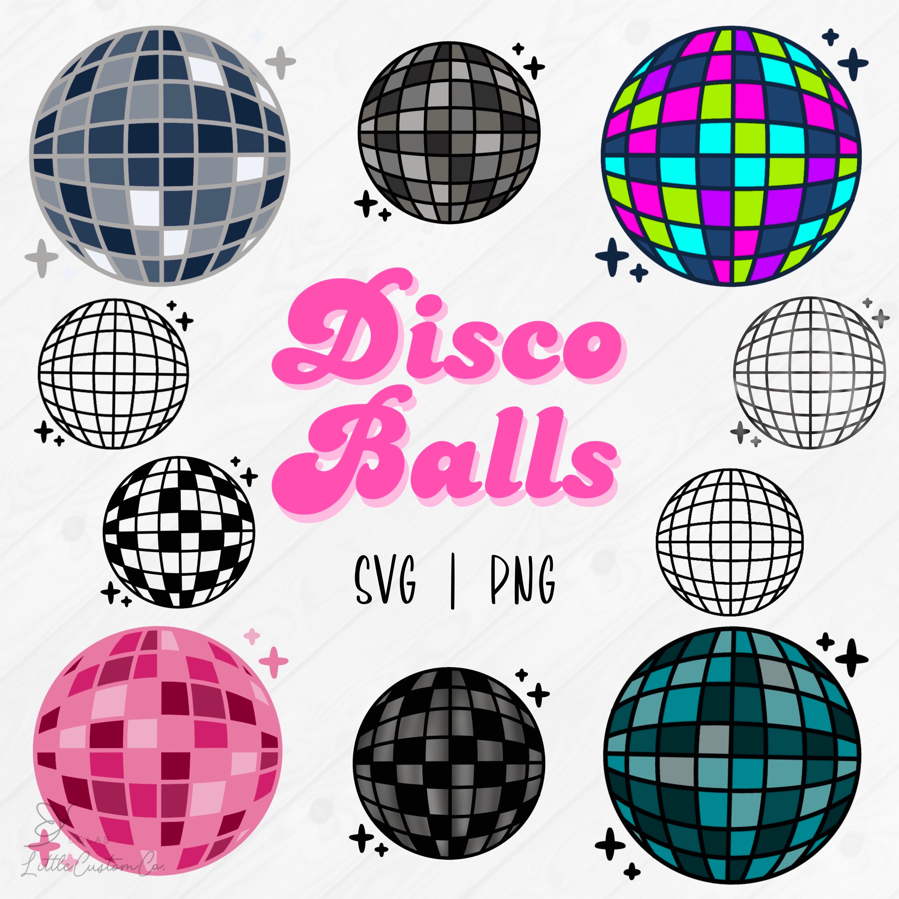 Disco Ball SVG Files | Disco Ball PNG Files | Pink Disco Ball | Disco ...