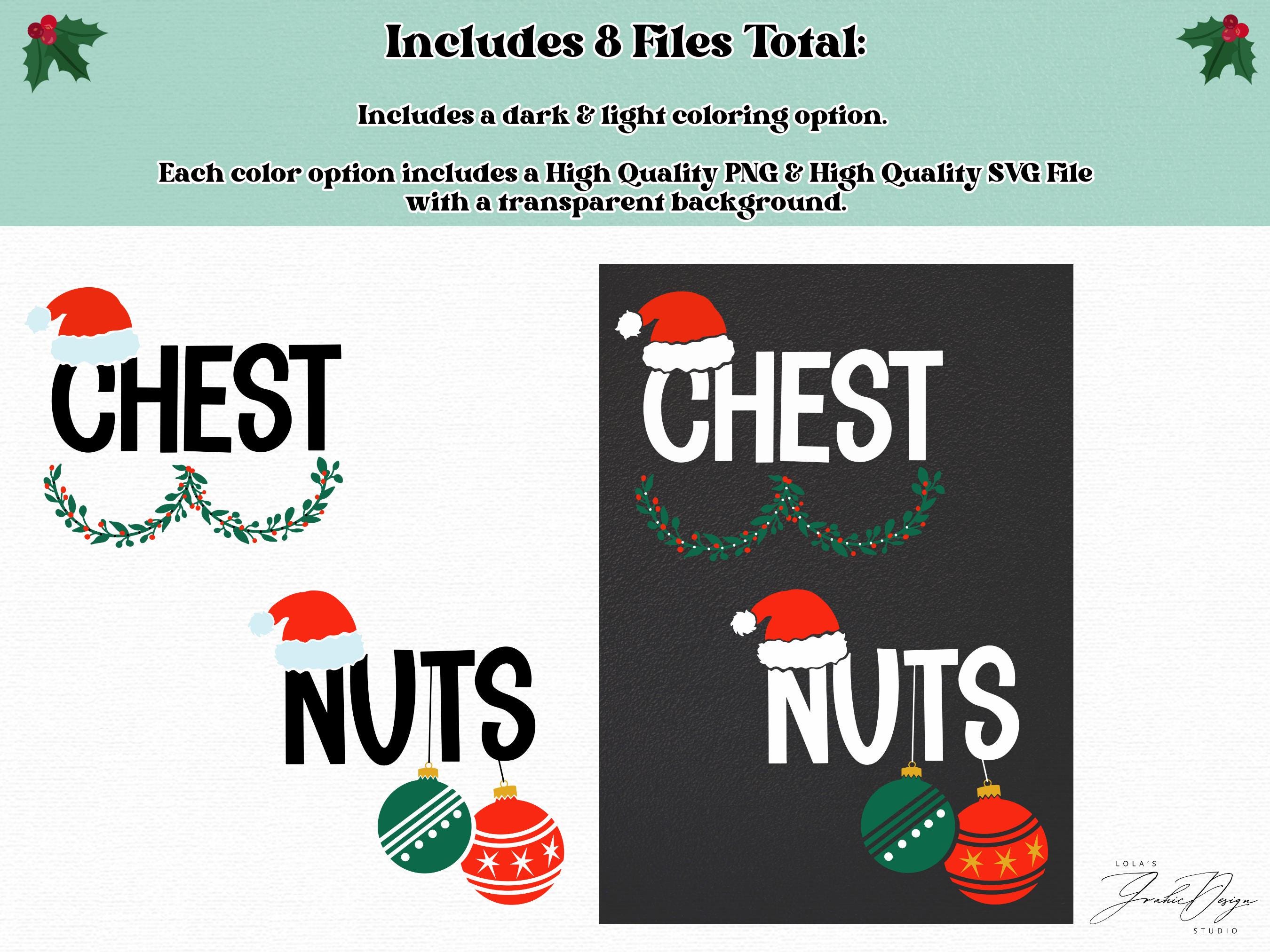 Chest Nuts SVG | Chest Nuts PNG | Ugly Christmas Sweater | Couples Ugly ...