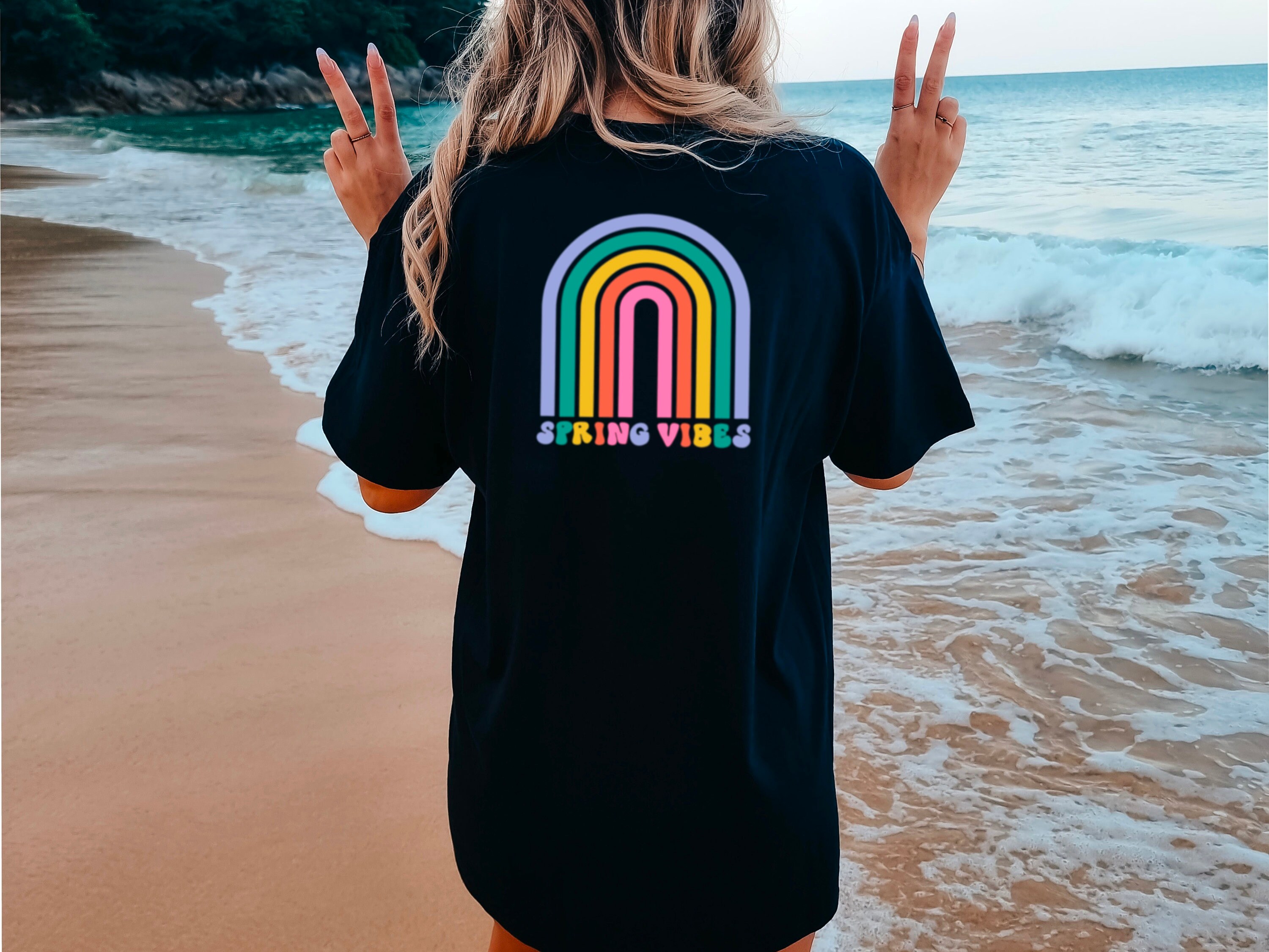 Spring Vibes Svg Rainbow Svg Spring Vibes Png Spring Vibes Sticker ...