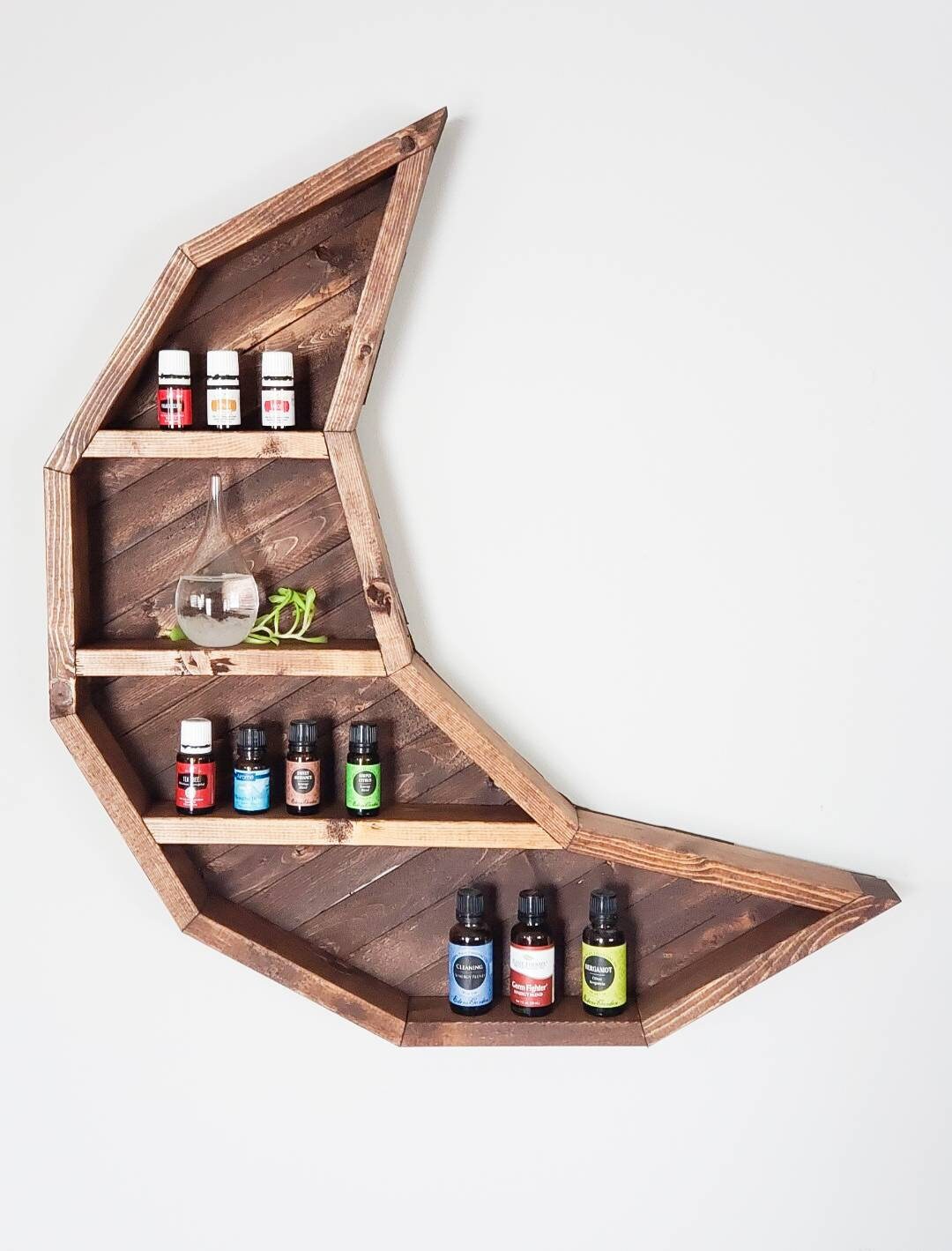 Moon Shelf Plans - Display Essential Oils, Crystals, Small Plants ...
