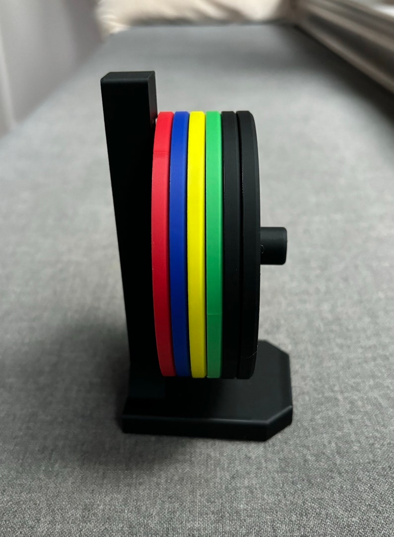 3D Printed Weight Lifting Bumper Plates Coaster + Rack Set - Etsy