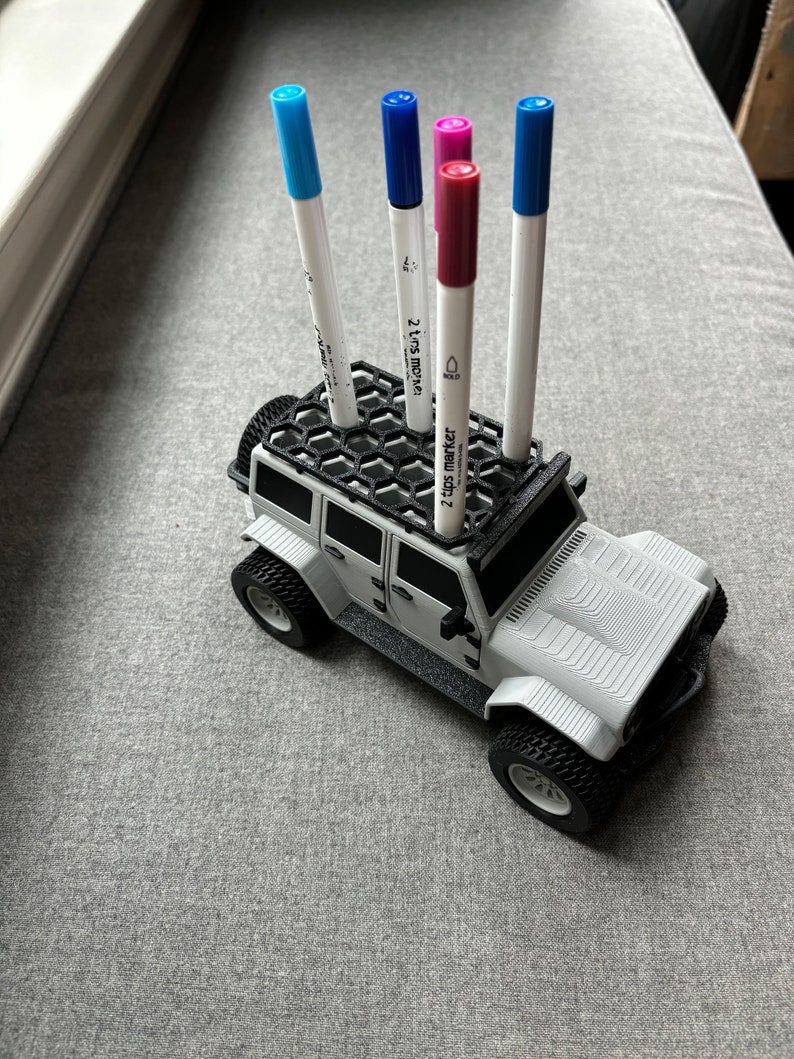 3D Printed 4-door Jeep Pen/pencil Holder - Etsy