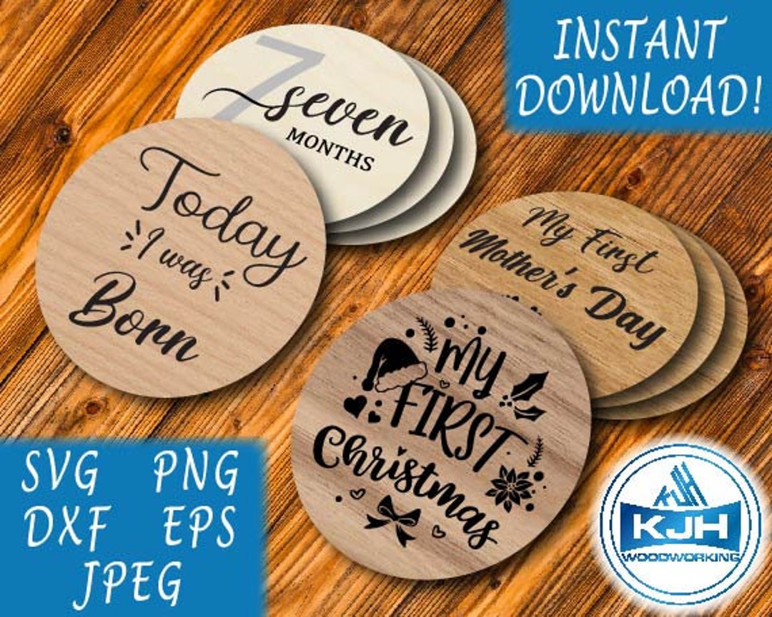 Baby Milestones SVG, Monthly Milestones SVG, Laser Cut File for Months ...