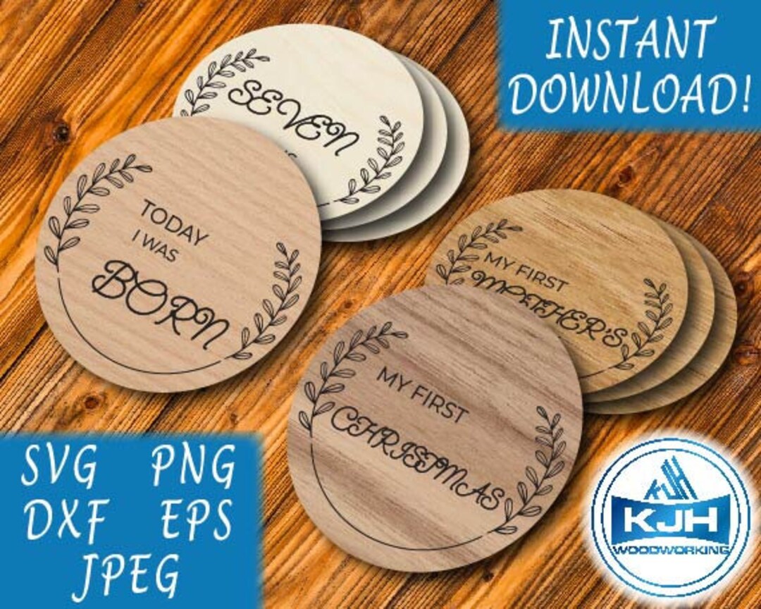 Baby Milestones SVG, Monthly Milestones SVG, Laser Cut File for Months ...