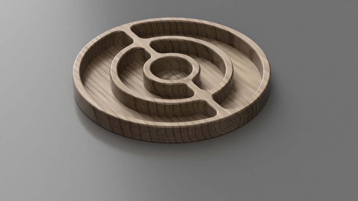 Circular Tray CNC Files | SVG, Dxf, Eps, PDF, Ai - Etsy