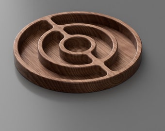 Oval Serving Tray 3 3D STL File and Vector Files dxf, Svg, Eps, Pdf, Ai ...