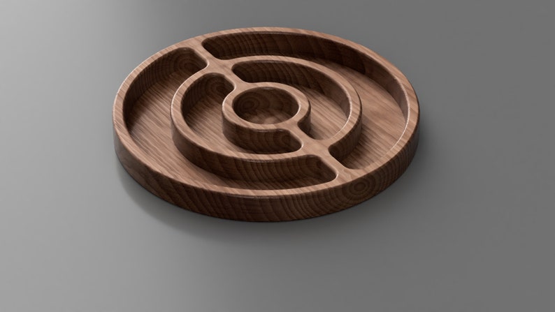 Circular Tray CNC Files | SVG, Dxf, Eps, PDF, Ai - Etsy