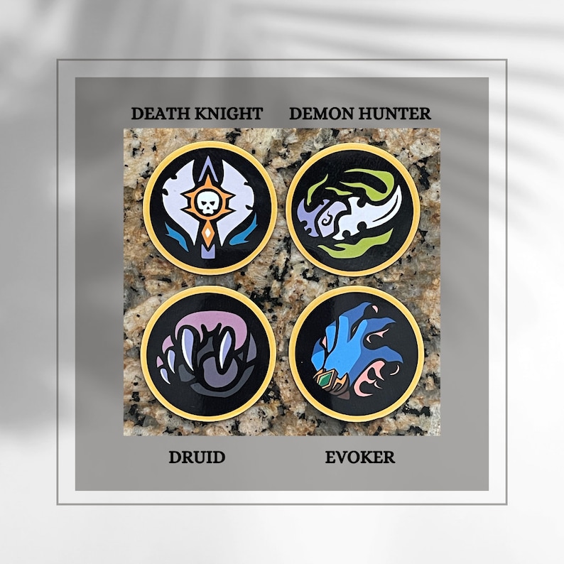 World of Warcraft Class Stickers - Etsy