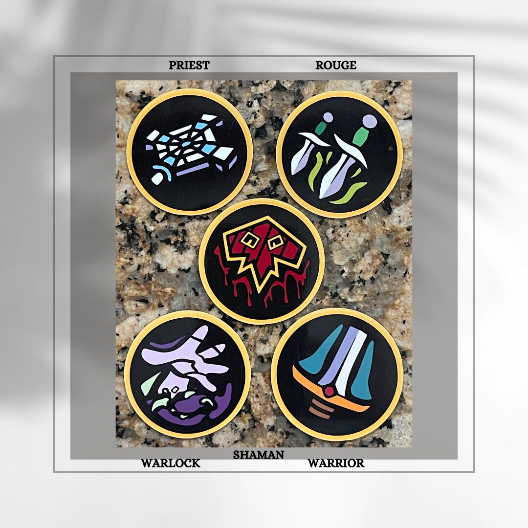 World of Warcraft Class Stickers - Etsy