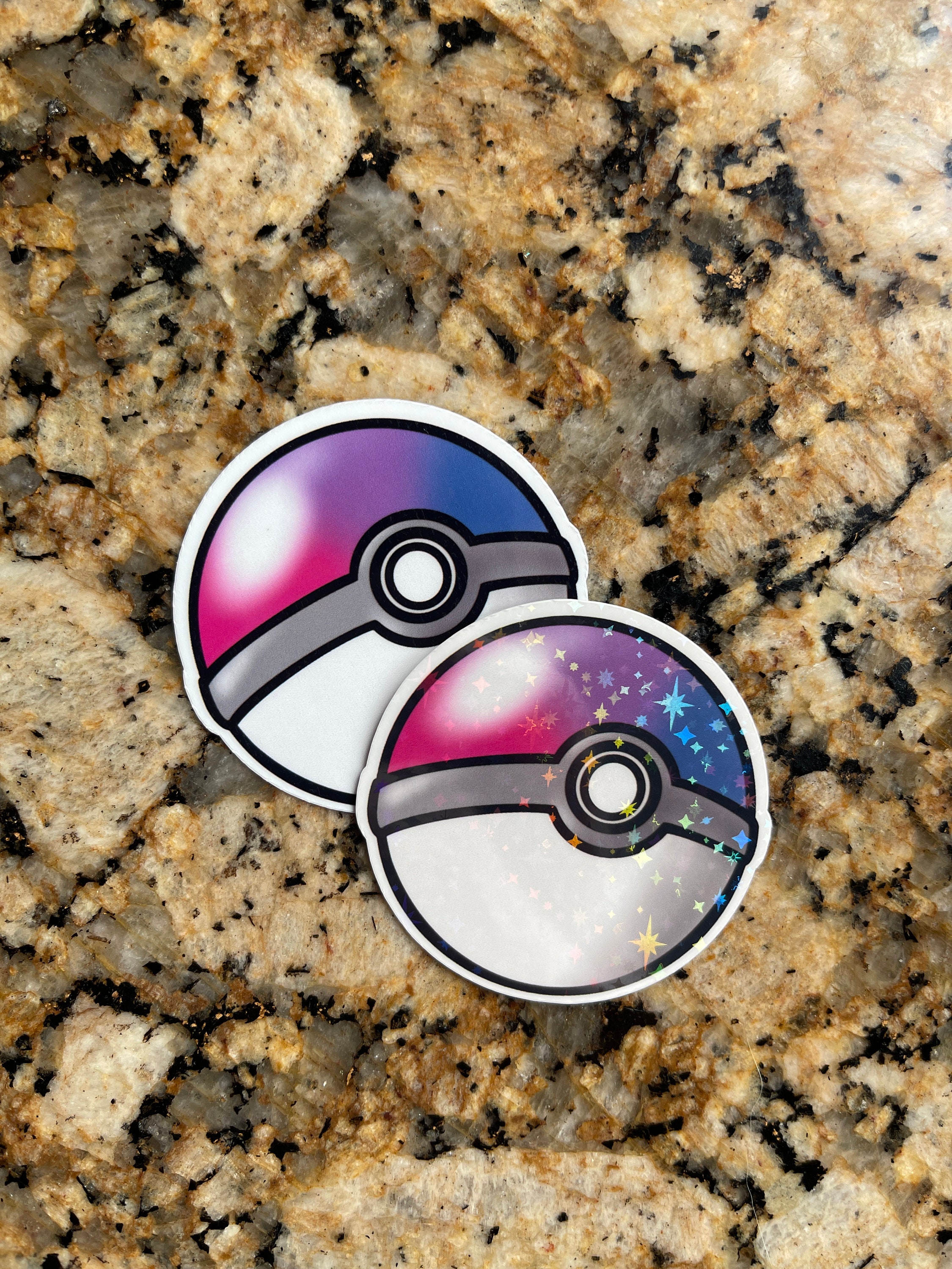 Poke Ball | Pokeball | Small Die Cut Sticker | LGBTQ | Bi Pride - Etsy