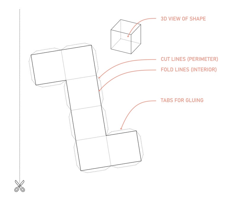 Color, Cut, Fold, Glue - 25 Foldable 3d Shapes - Printable PDF - Etsy