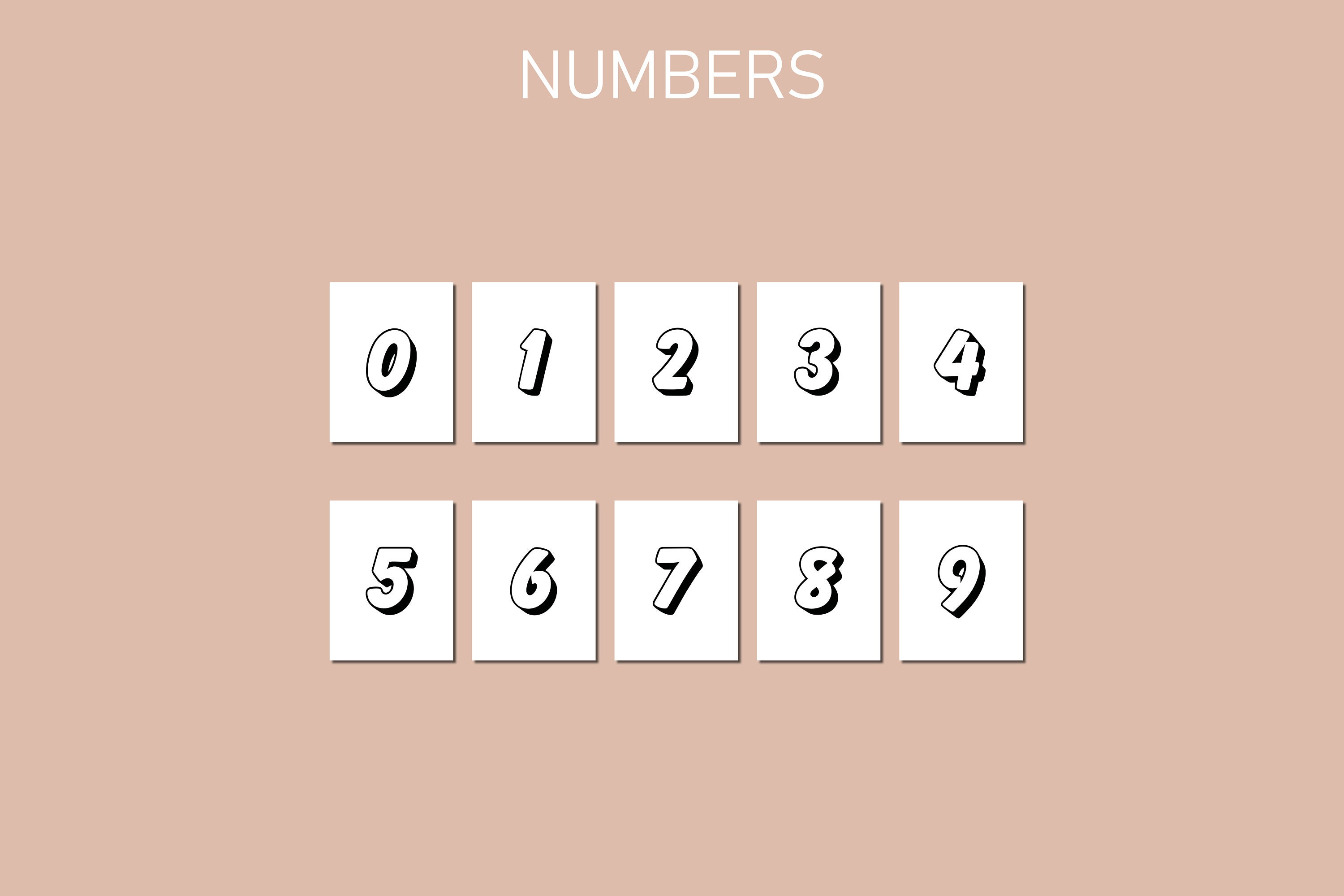 Alphabet Upper Case Letters and Numbers Printable PDF Letter Size - Etsy