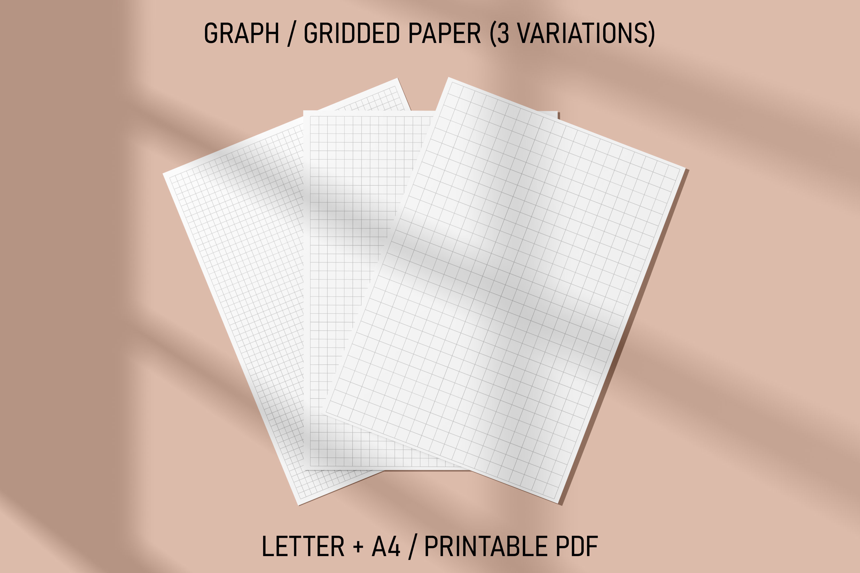Graph / Gridded Paper - 3 Scales - Printable PDF - A4 / Letter - KDP ...