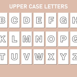 Alphabet - Upper Case Letters - Printable PDF - A4 / Letter - Etsy