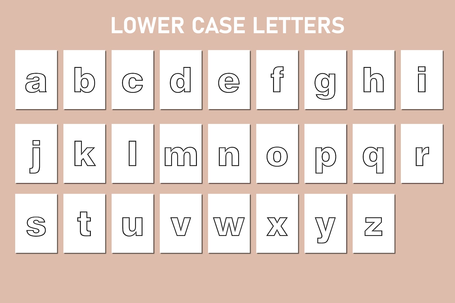 Alphabet - Lower Case Letters - Printable PDF - A4 / Letter - Etsy