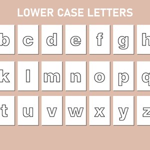 Alphabet - Lower Case Letters - Printable PDF - A4 / Letter - Etsy