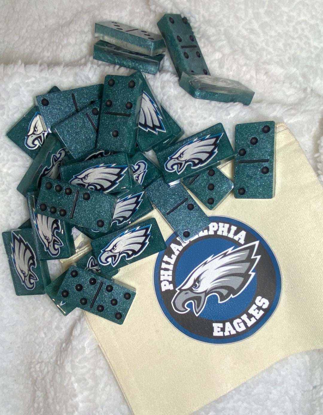 Custom Philadelphia Eagles Inspired Dominoes Set - Etsy