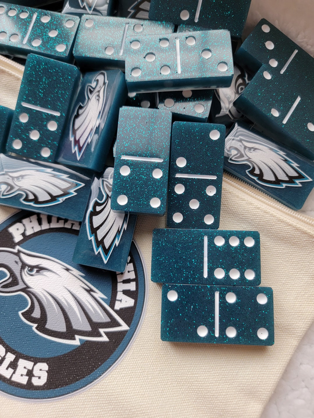 Custom Philadelphia Eagles Inspired Dominoes Set - Etsy
