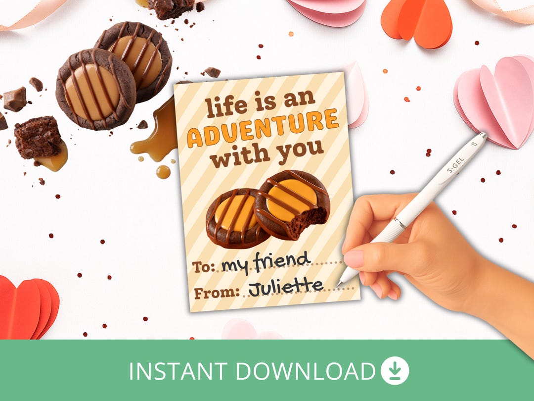Adventurefuls Cookie Valentine Printable | Girl Scout Valentine Thank ...