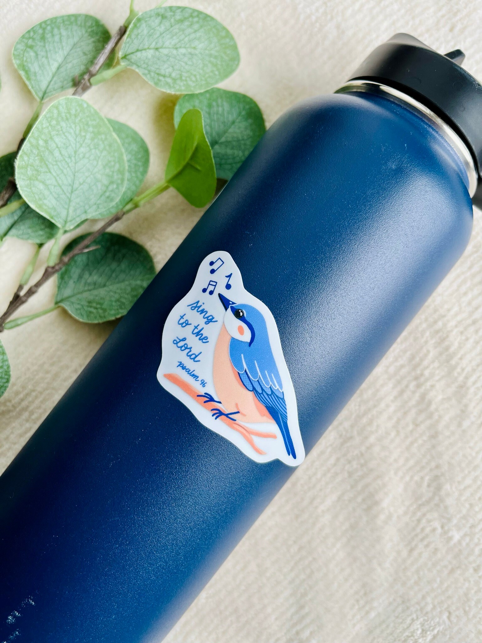 Pink and Blue Bird Sticker Psalm 96 Sing to the Lord - Etsy