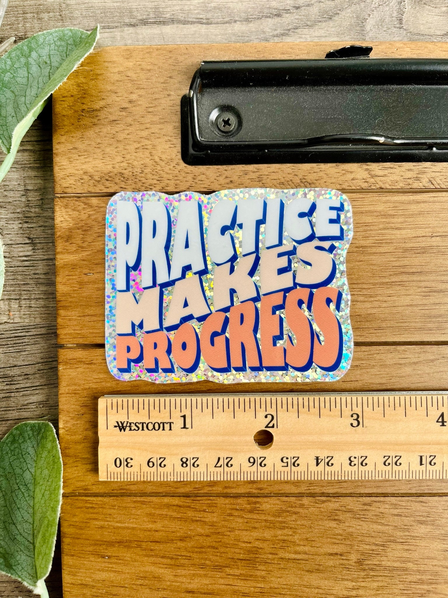 Practice Makes Progress Vinyl Sticker for Water Bottle, Durable and ...