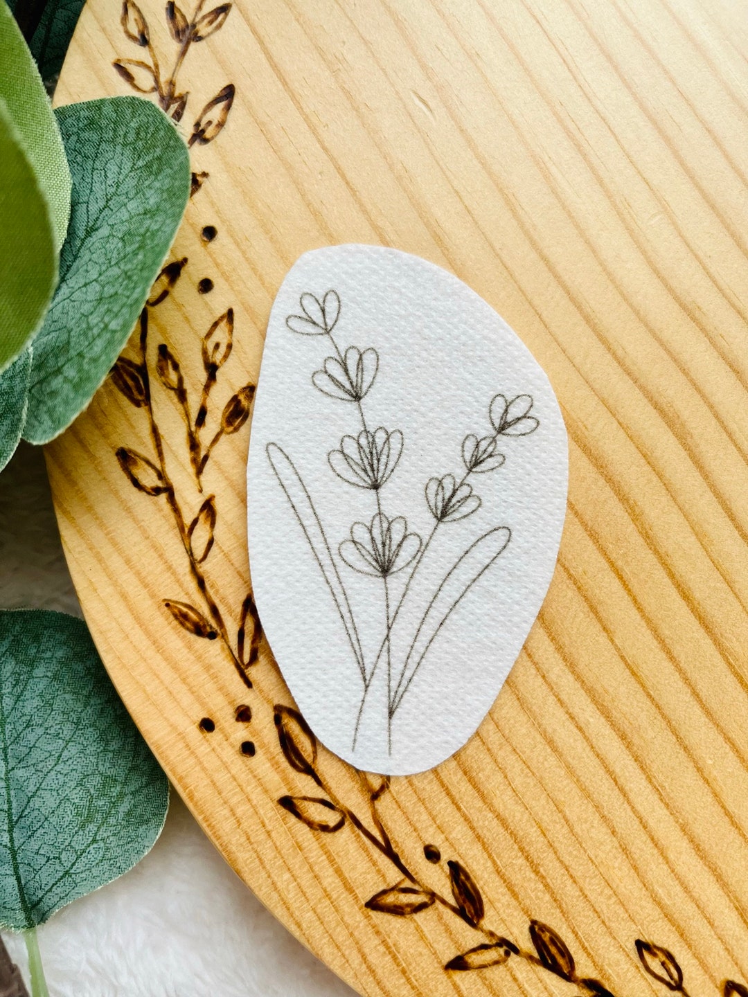 Beginner Lavender Embroidery Pattern, Stick and Stitch Flower, Easy ...