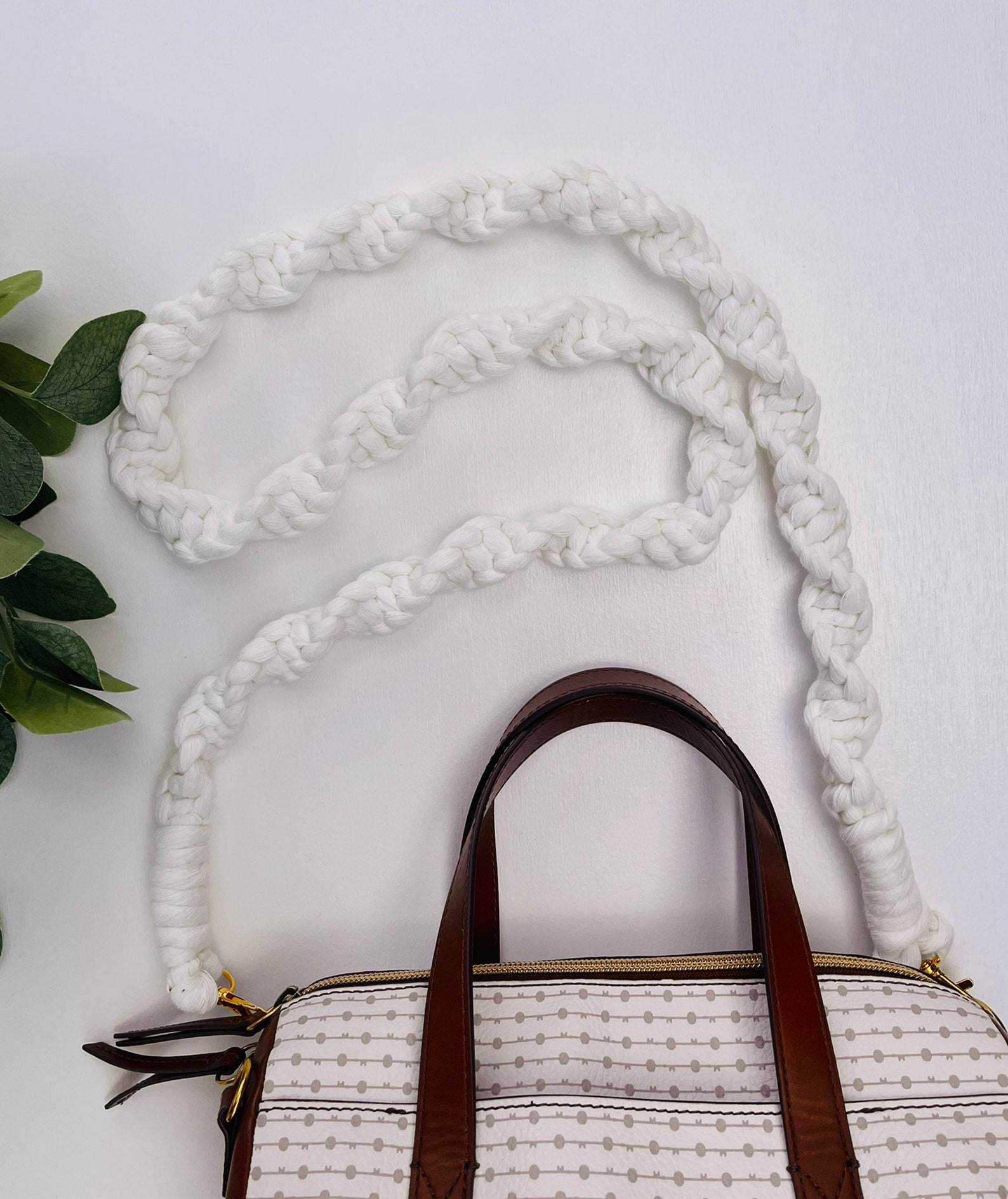 Ivory Chunky Twisted Macrame Rope Handbag Strap Cute Purse - Etsy