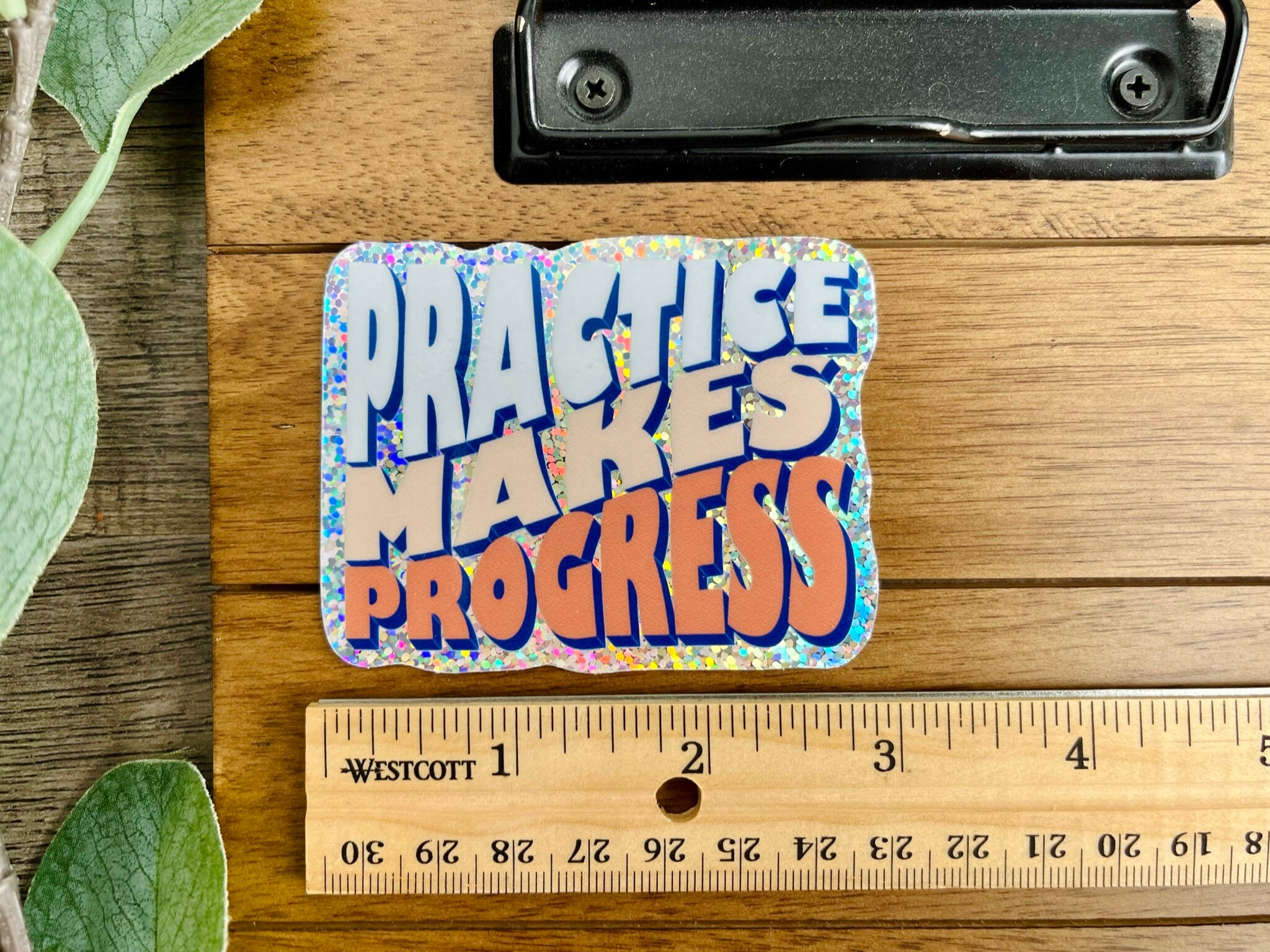 Practice Makes Progress Vinyl Sticker for Water Bottle, Durable and ...