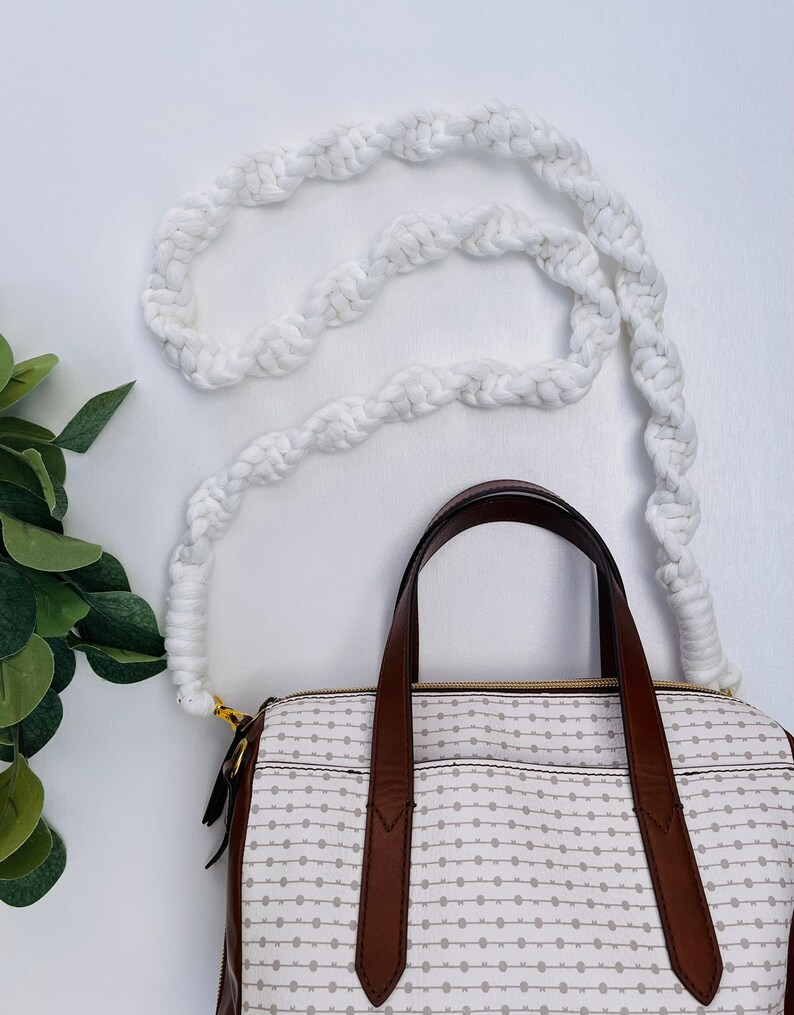 Ivory Chunky Twisted Macrame Rope Handbag Strap Cute Purse - Etsy