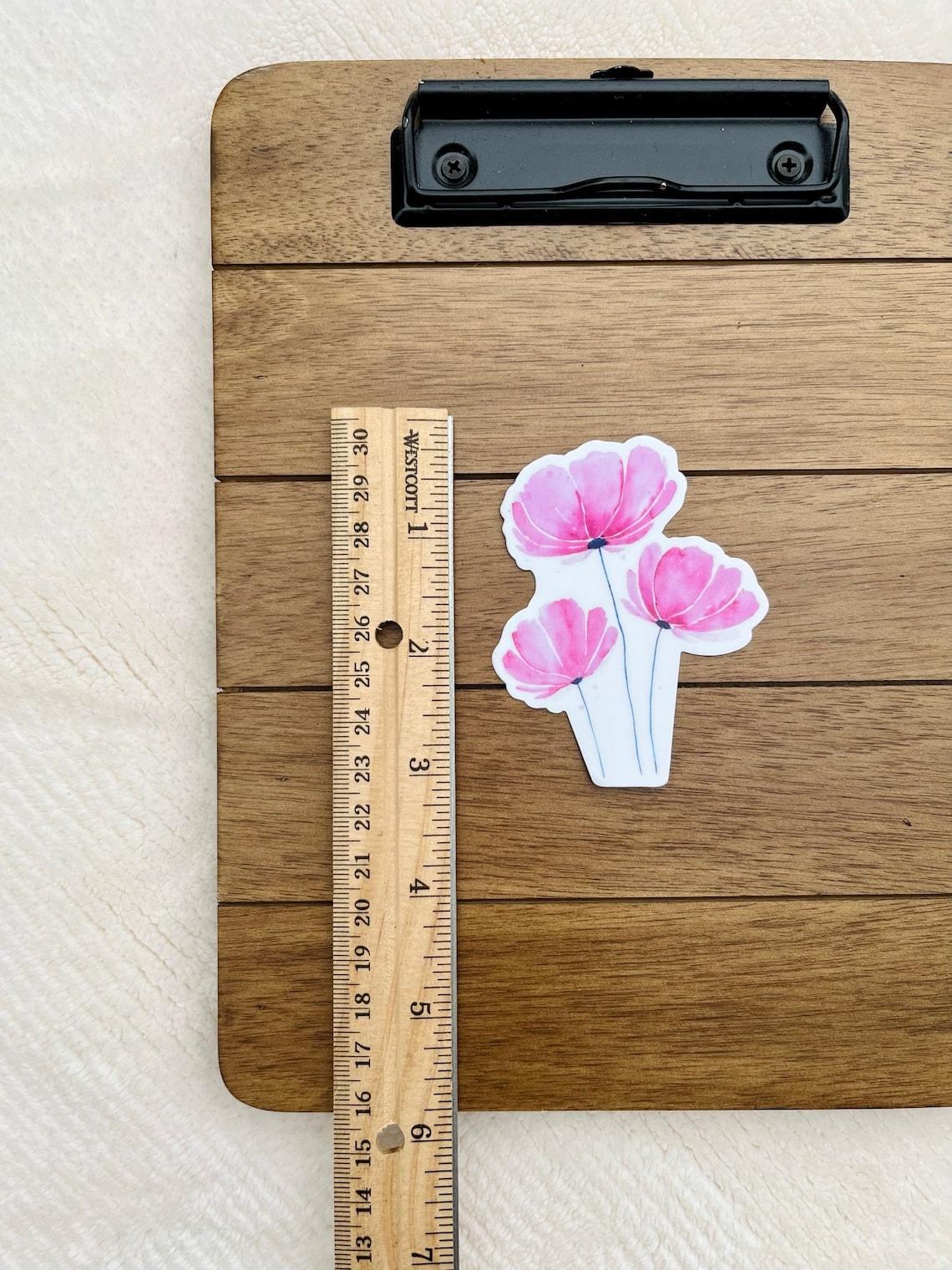 Pink Floral Vinyl Sticker for Water Bottle Durable & - Etsy