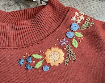 Hand Embroidery Sweater - Etsy