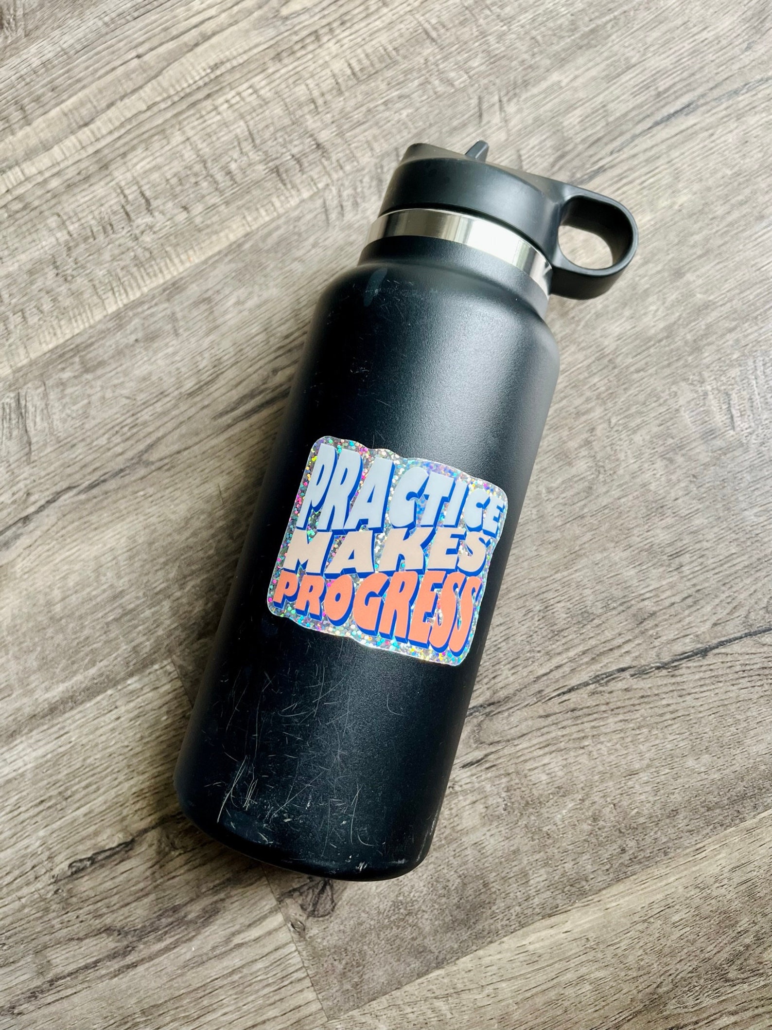 Practice Makes Progress Vinyl Sticker for Water Bottle - Etsy