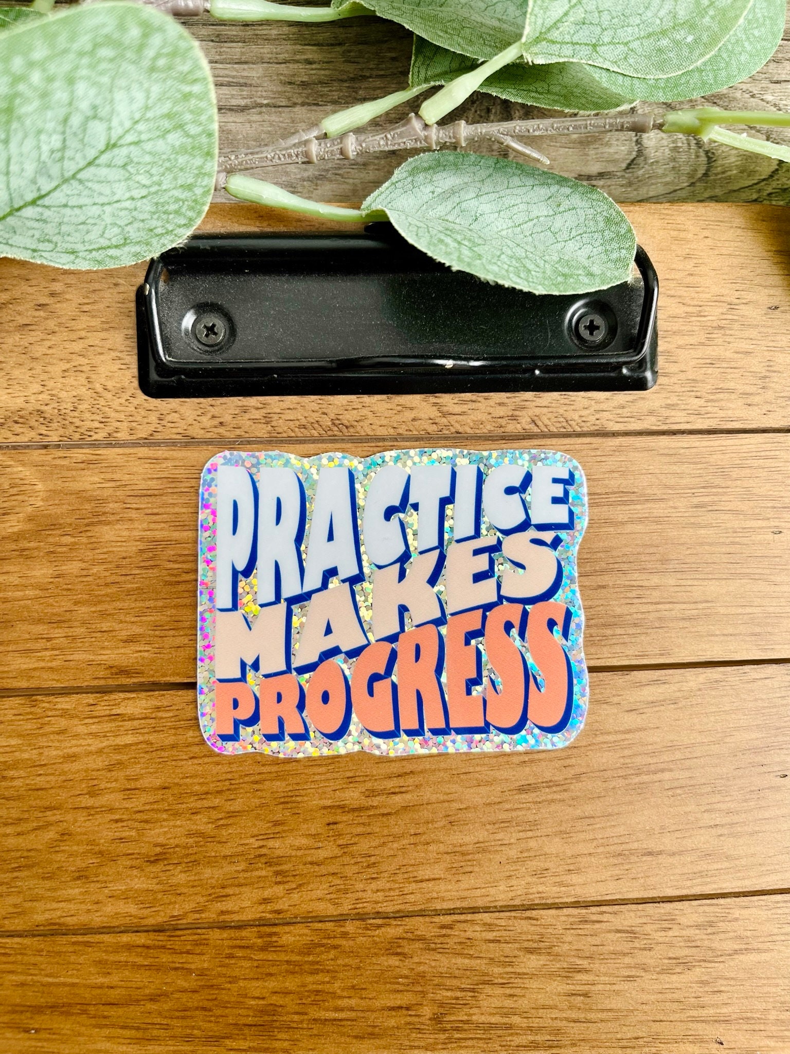 Practice Makes Progress Vinyl Sticker for Water Bottle, Durable and ...