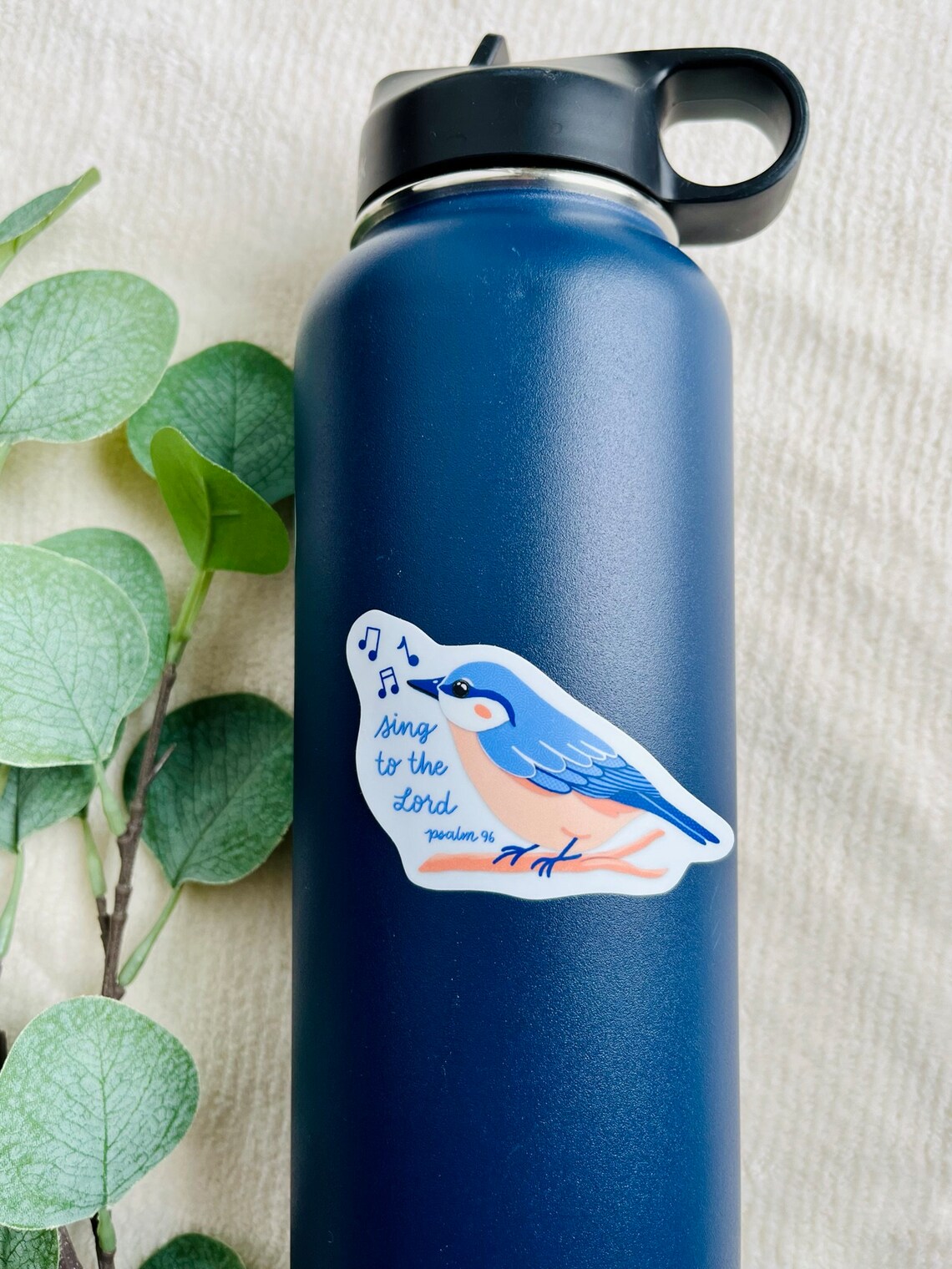 Pink and Blue Bird Sticker Psalm 96 Sing to the Lord - Etsy