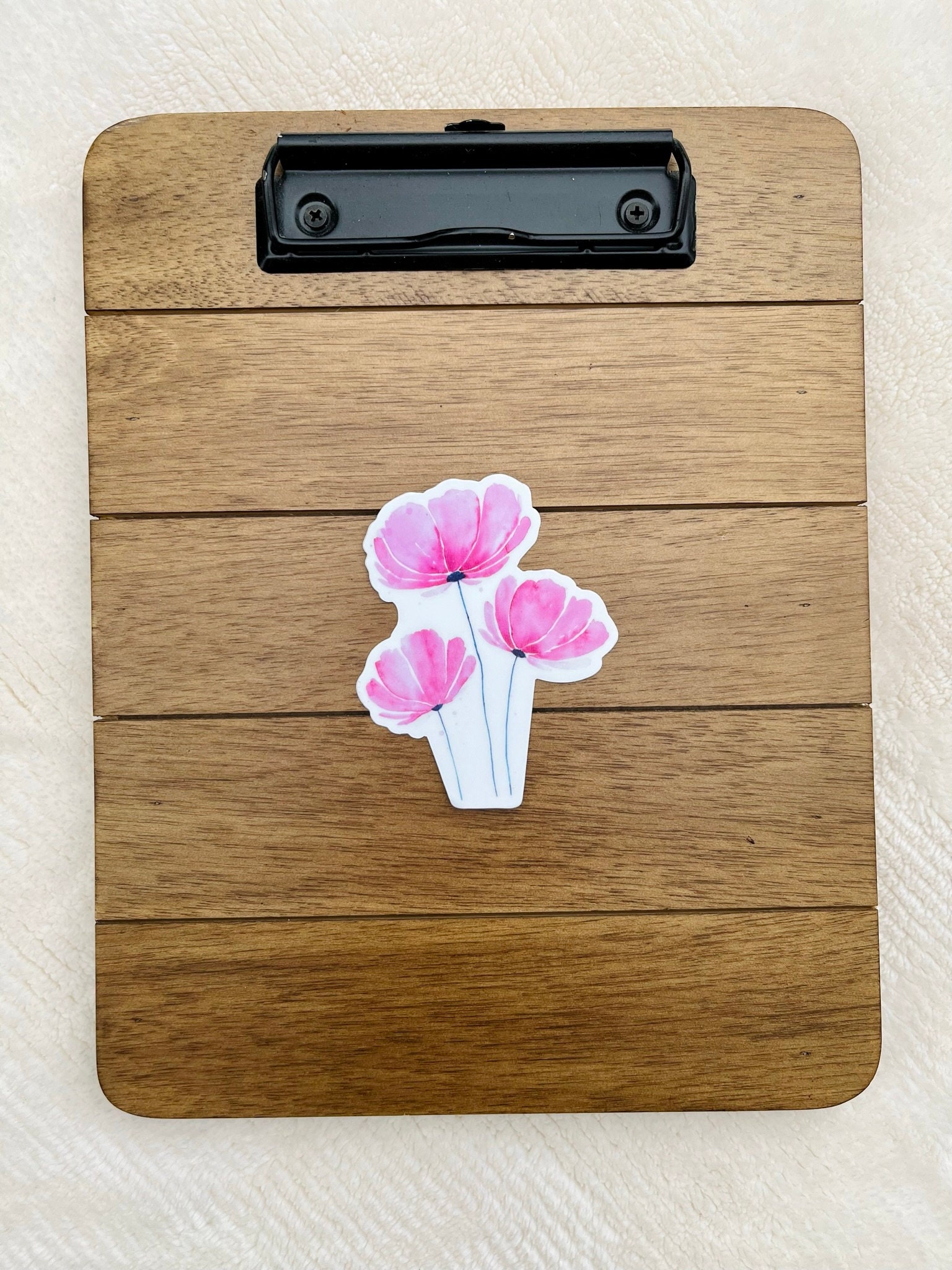 Pink Floral Vinyl Sticker for Water Bottle Durable & - Etsy