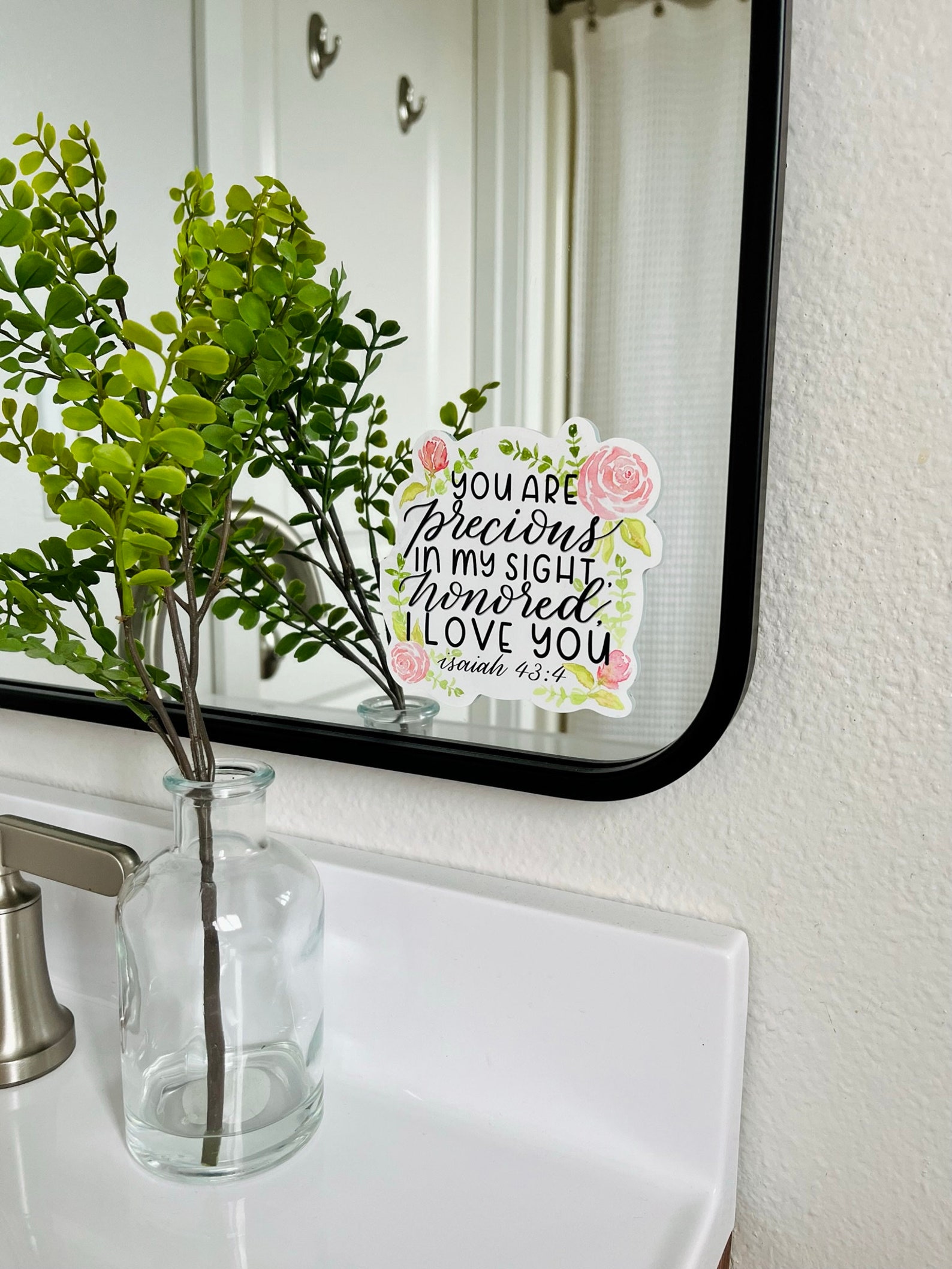 Love Message From God Mirror Cling, Scripture in Your Mirror, Window ...