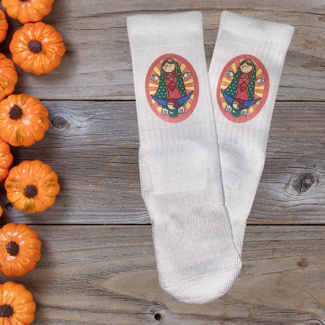 Children's Virgin Mary Socks, Religious Sock Wear, Church Socks ...